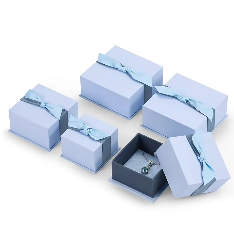 Wholesale luxury jewelry ring ribbon paper box factory -AUN46 – AuraPkg